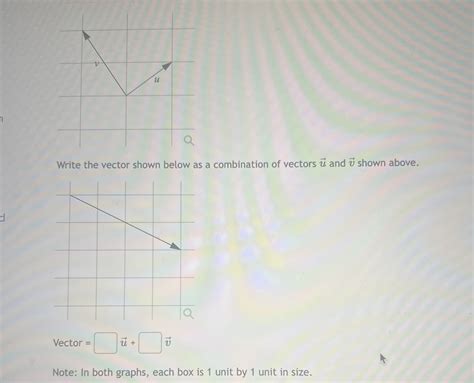 Solved Write The Vector Shown Below As A Combination Of