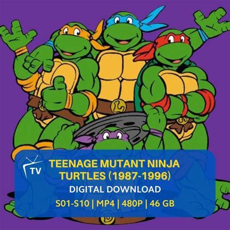 Teenage Mutant Ninja Turtles 1987 Tmnt Digital Download 80s