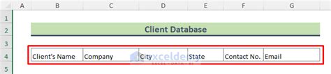 How To Create A Client Database In Excel Easy Steps Exceldemy