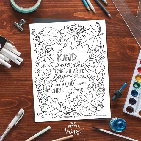 Fall Bible Verse Coloring Pages Christian Homeschool  Instant