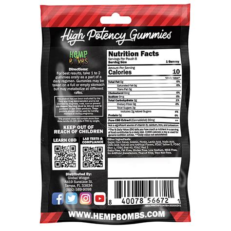 Hemp Bombs 240mg High Potency Cbd Gummies Cb Distributors