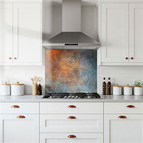 Aged Copper Glass Splashback