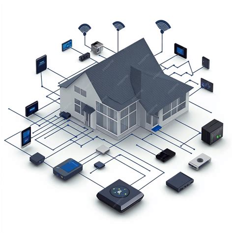 A Smart Home Network Diagram Showing Connections Between Devices And
