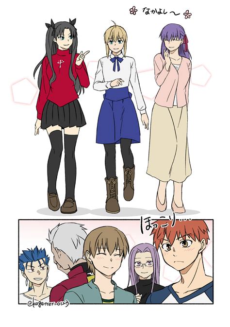 Artoria Pendragon Saber Tohsaka Rin Emiya Shirou Matou Sakura And