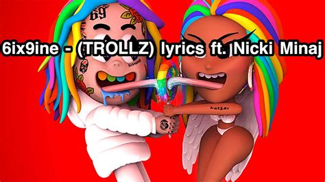 6ix9ine Trollz Lyrics Ft Nicki Minaj Youtube