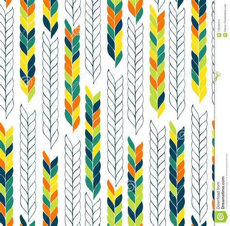 Seamless Pattern With Flat Braids Endless Stylish Texture In