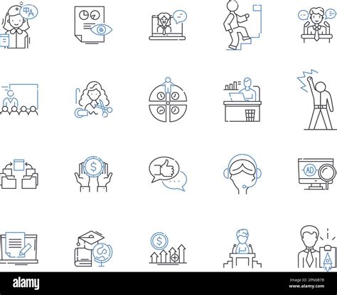 Employee Effectiveness Outline Icons Collection Productivity