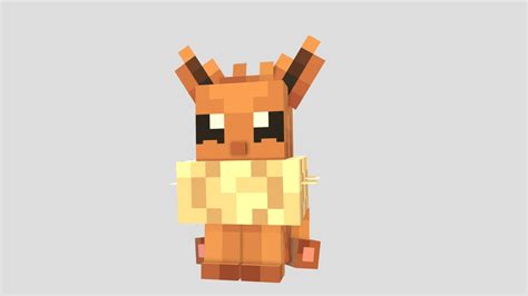 Minecraft Eevee Plushie 3d Model By Blockbenchplushie [f6c42e0] Sketchfab