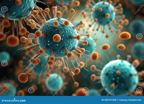 Various Cell 3d Illustration A 3d Microscope View Ai Generated Stock