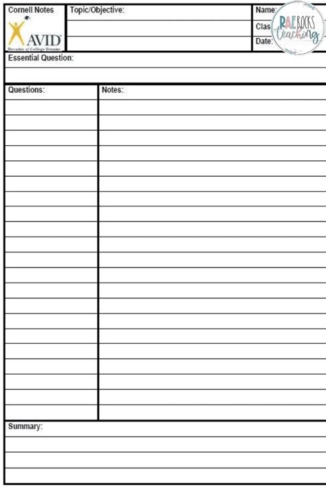 3 Unexpected Benefits To Using Cornell Notes For Science Rae Rocks