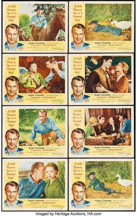 Friendly Persuasion Allied Artists 1956 Lobby Card Set Of 8 Lot