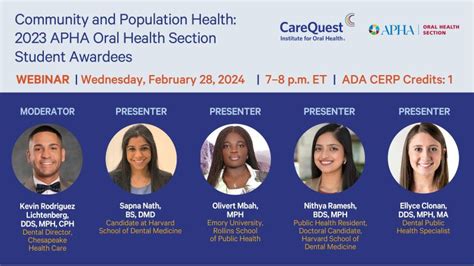 Webinar On Apha Oral Health Section Stephanie Good Clester Ma Rdh