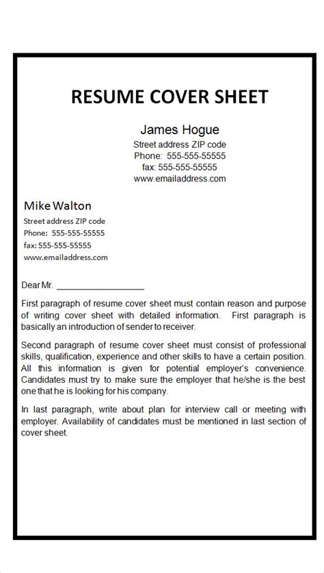Cover Page For Resume Example University Cover Letter Examples