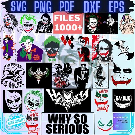 Joker Joker Svg Png Eps Pdf Dxf 1000 Files Joker Cricut Superhero