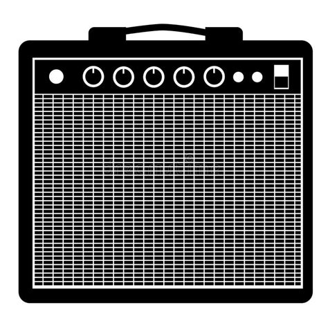 Guitar Amplifier Icon On White Background Amplifier Sign Guitar Amp
