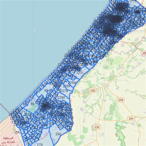 Israel Publica Un Mapa De Gaza Con Cientos De Sectores Para Las órdenes De Evacuación Por Los