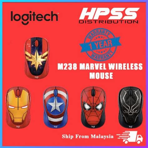 Logitech M238 Marvel Collection Wireless Mouse Captain Series Similar