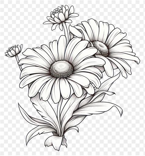 Best 13 Download Free Png Of Png Daisy Flower Pattern Drawing Sketch