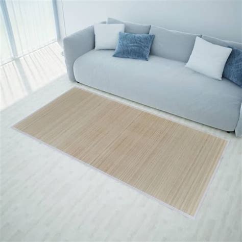 Vidaxl Rektangulära Bambumattor 2 St Naturlig 120x180 Cm Mattor Cdon