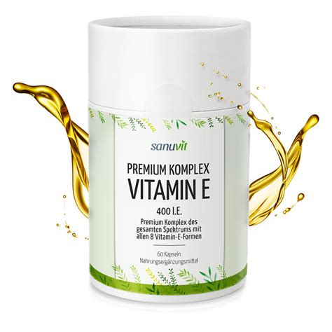 Vitamin E Komplex Kapseln Natürliches Vitamin E Sanuvit