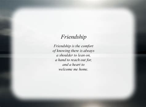 Friendship Free Friendship Poems