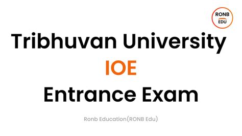 Tu Ioe Entrance Notice Has Been Published