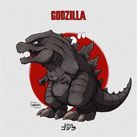 Chibi Godzilla 2014 By Yahzeeskellington On Deviantart