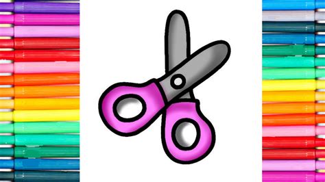 How To Draw A Cute Easy Scissor Drawing Youtube