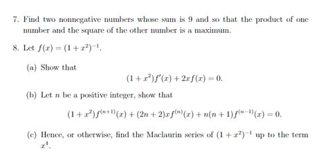 Solved 1 Compute The Following Limits A