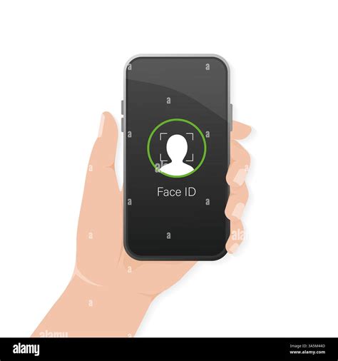 Vector Mobile Device Concept Face Recognition Mobile App Design Face