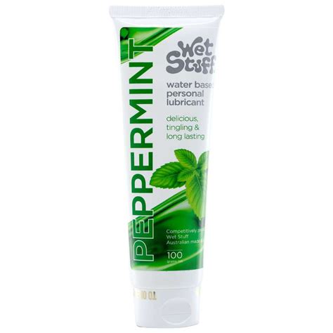 Wet Stuff Peppermint 100g Tube Peppermint Flavoured Water Based Lubricant 100 Gram Tube