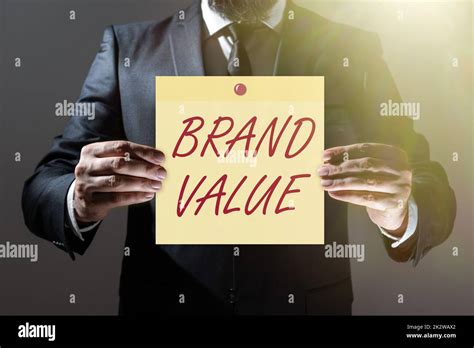 Writing Displaying Text Brand Value Business Concept Company Generates