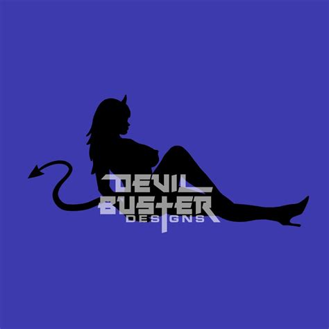 Svg Mudflap Style Silhouette Demon Girl Sitting Leaning Back Etsy