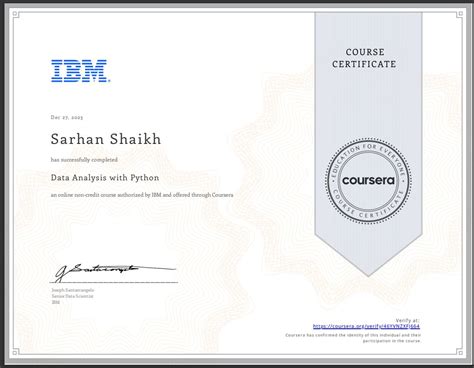 Coursera Ibm Dataanalysis Python Dataanalysiswithpython Courseragraduate Likes Followers