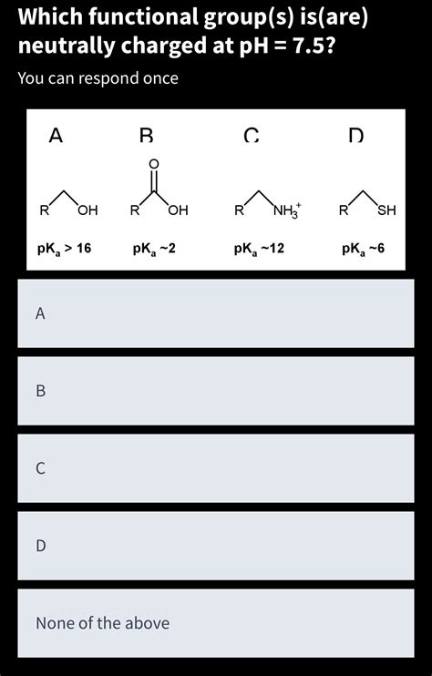 Solved Which Functional Groups Isare Neutrally Charged
