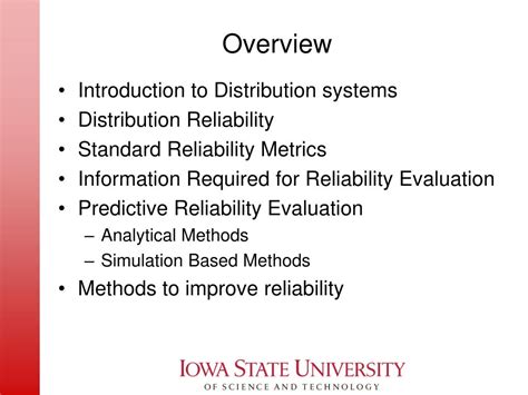 Ppt Distribution System Reliability Evaluation Powerpoint