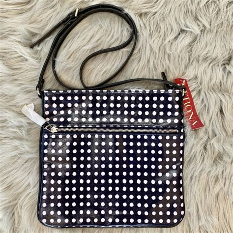 Merona Bags Merona Navy Polka Dot Crossbody Bag Nwt Poshmark