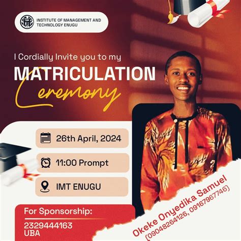 Matriculation Flyer Design In 2025 Flyer Flyer Design Enugu