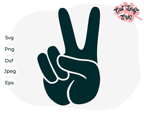 Peace Hand Svg Peace Sign Svg Hippie Svg Peace Hand Gesture Svg