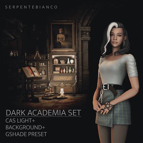 Dark Academia Set ОСВЕЩЕНИЕ И ФОН ДЛЯ Cas ПРЕСЕТ Gshade S E R P E