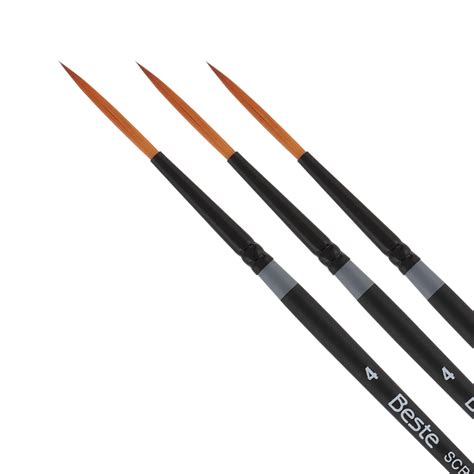 Creative Mark Beste Golden Taklon Script Liner 6 3 Pack Artist Brush