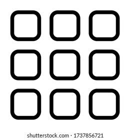 Grid Menu Display Icon Line Vector Stock Vector Royalty Free Shutterstock