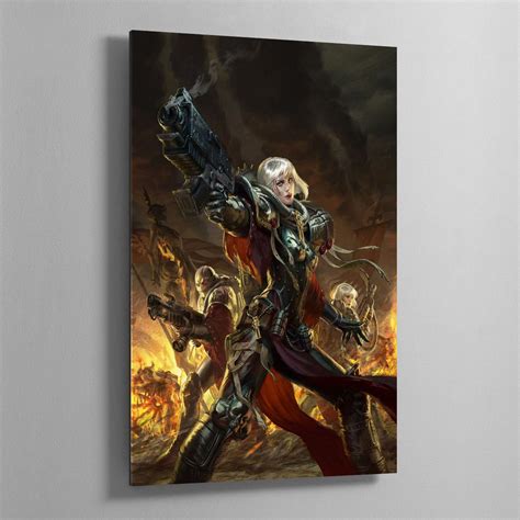 Battle Sisters Art Print Warhammer 40k Collectible Warhammer Art