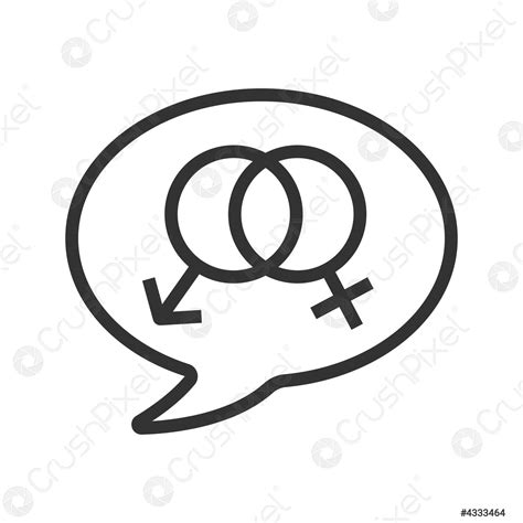 Talk About Sex Linear Icon Stock Vector Crushpixel
