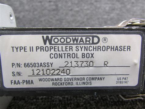 66503assy 213730r Woodward Type Ii Propeller Synchrophaser Control Box