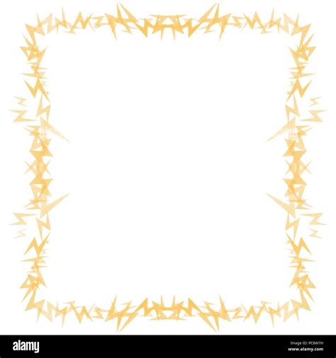 Yellow Flash Watercolor Frame Border Pattern Vector Illustration Stock