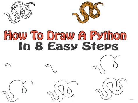 How To Draw A Python Step By Step Guide 1 Drawings Draw Coloring Pages