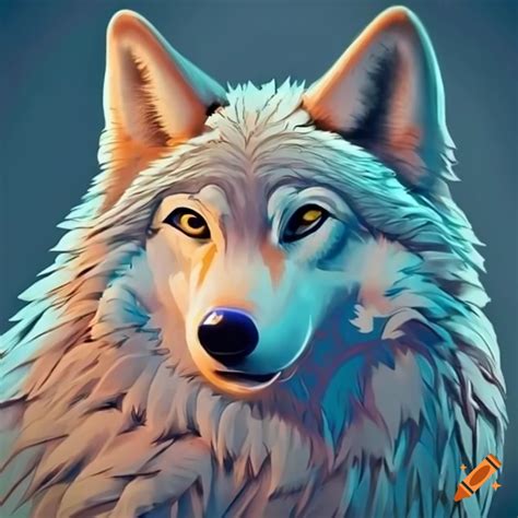 Sketch Portrait Of A Majestic Wolf On Craiyon