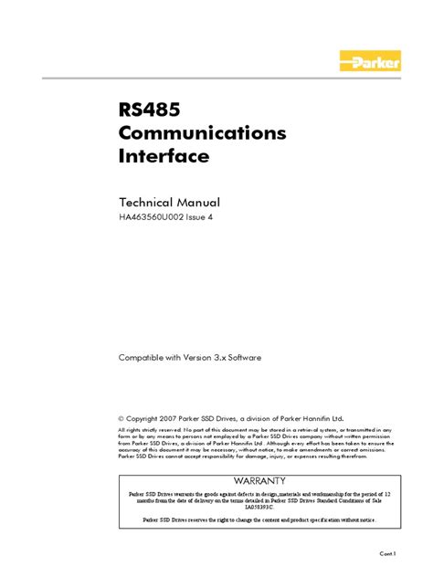 Rs485 Communications Interface Technical Manual Pdf Coaxial Cable