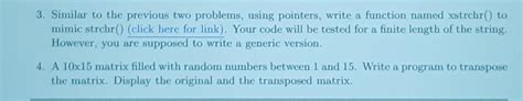 Solved Please Do Both Question 3 And 4 Use C Programming